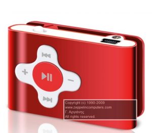 Sweex Clipz MP3 Player Red 2 GB - Zeppelin Computers